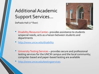 UNCW Campus Resources | PPTX | Undergraduate Education | College Education