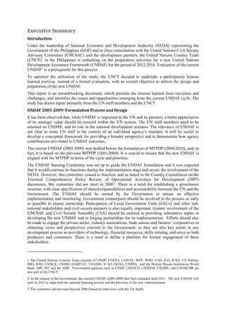 UNDAF Lessons Learned Executive Summary | PDF | Business Accounting ...