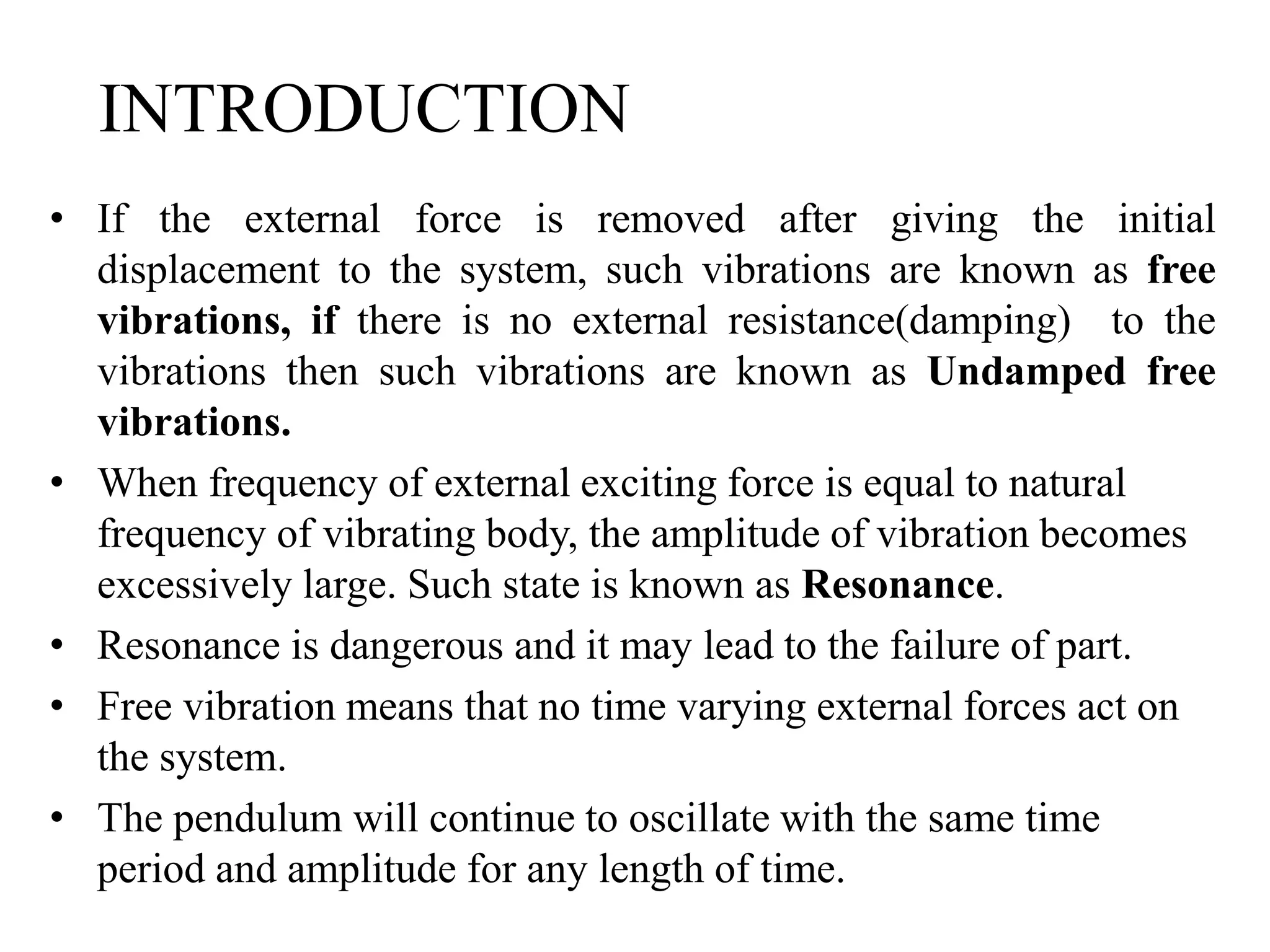 Undamped Free Vibration | PPTX
