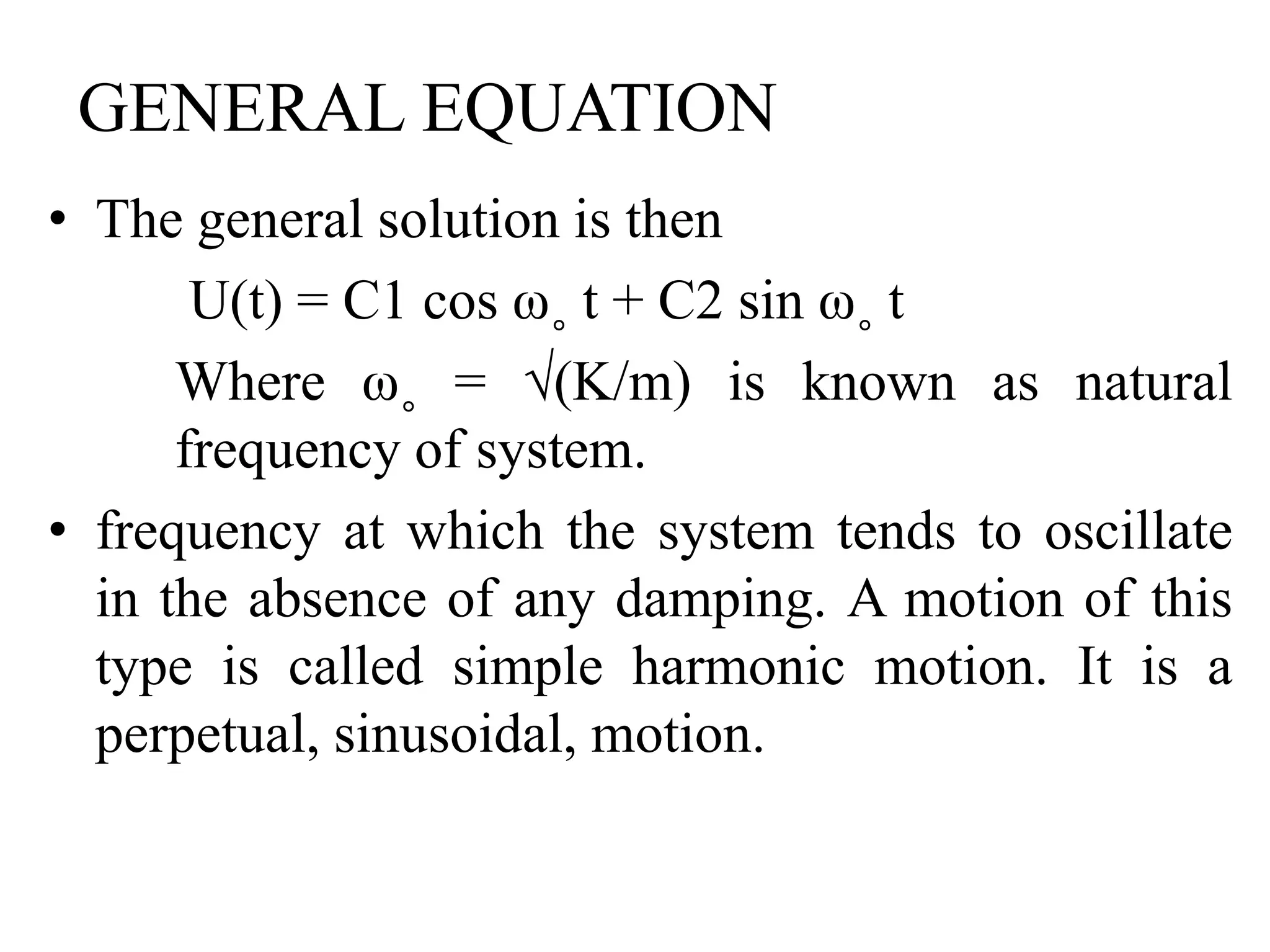 Undamped Free Vibration | PPTX