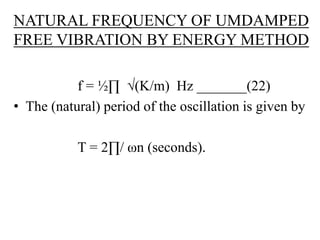 Undamped Free Vibration | PPTX