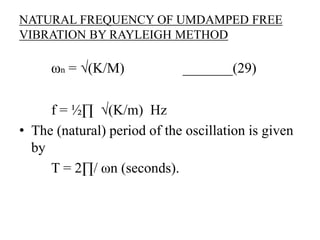 Undamped Free Vibration | PPTX