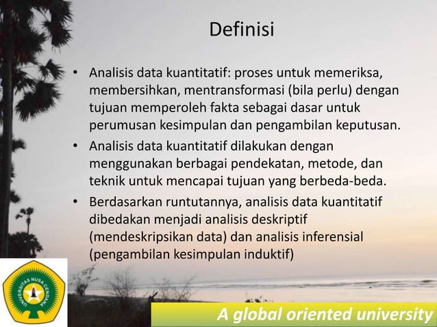 Metode Analisis Data Kuantitatif | PPTX