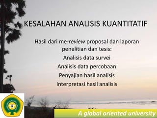 Metode Analisis Data Kuantitatif | PPTX