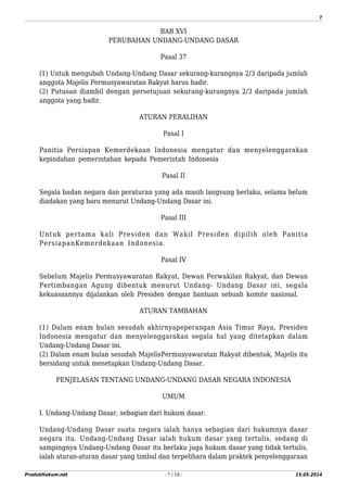 Pasal Pasal Undang Undang Dasar 1945 - Perumperindo.co.id