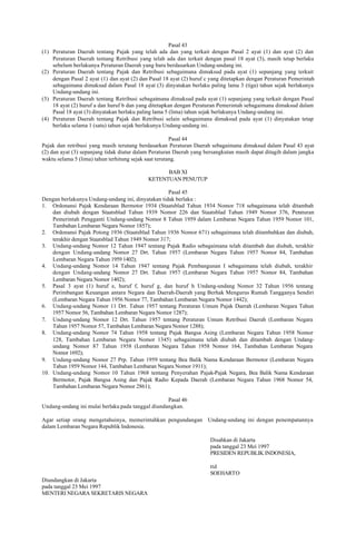 Undang-undang No. 18 Tahun 1997 tentang Pajak Daerah dan Retribusi ...