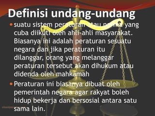 Undang undang adat | PPTX