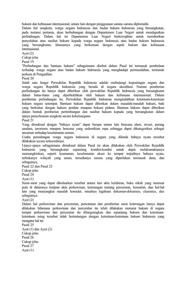 Undang undang hublu 37 tahun 99 | PDF