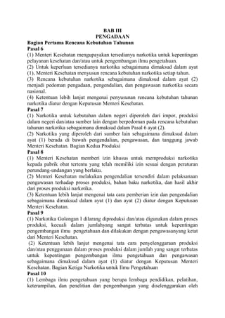 Undang undang narkotika 1997 | PDF