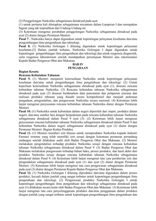 Undang undang narkotika 2009 AKPER MUNA | PDF