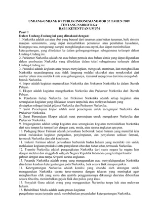 Undang undang narkotika 2009 | PDF