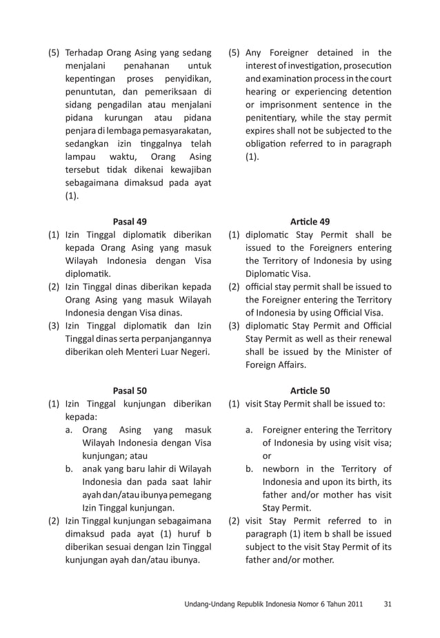 Undang Undang Nomor 6 Tahun 2011 | PDF