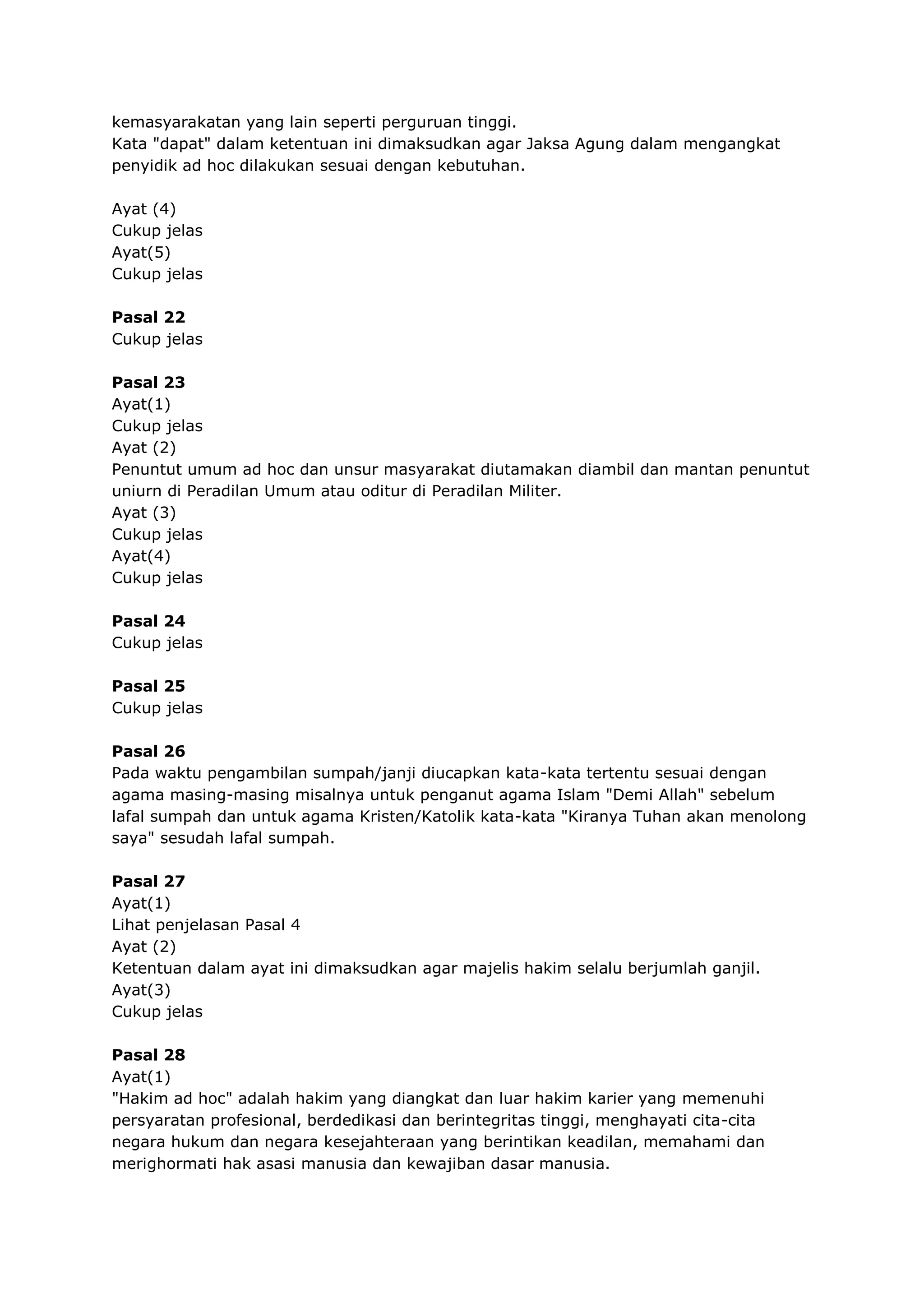 Undang undang no 26 tahun 2000 | PDF