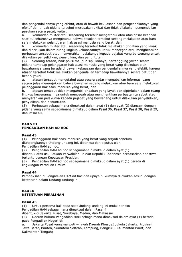 Undang undang no 26 tahun 2000 | PDF