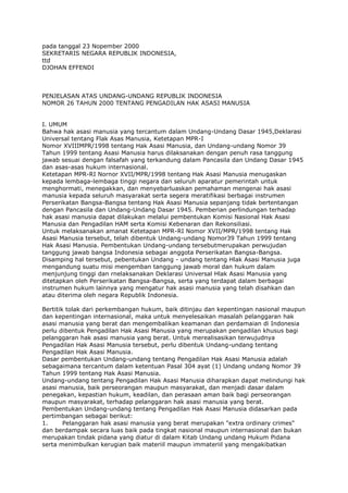 Undang undang no 26 tahun 2000 | PDF