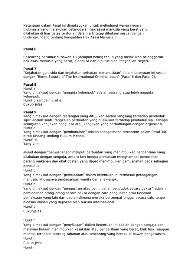 Undang undang no 26 tahun 2000 | PDF