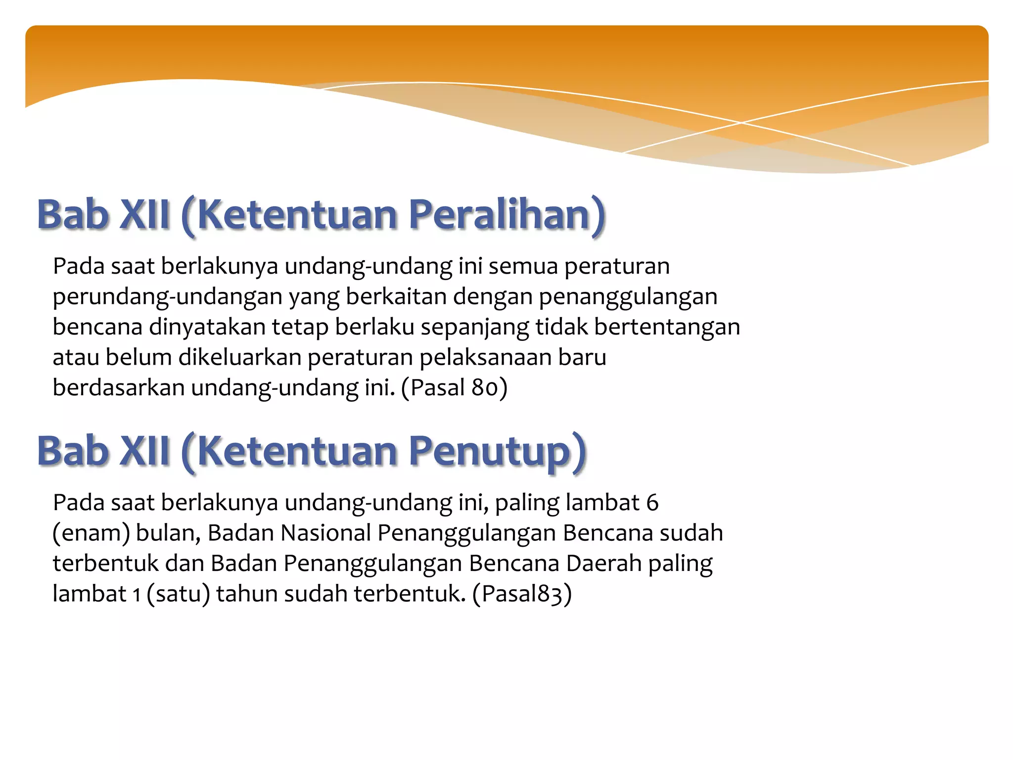 Undang undang nomor 24 tahun 2007 | PPTX