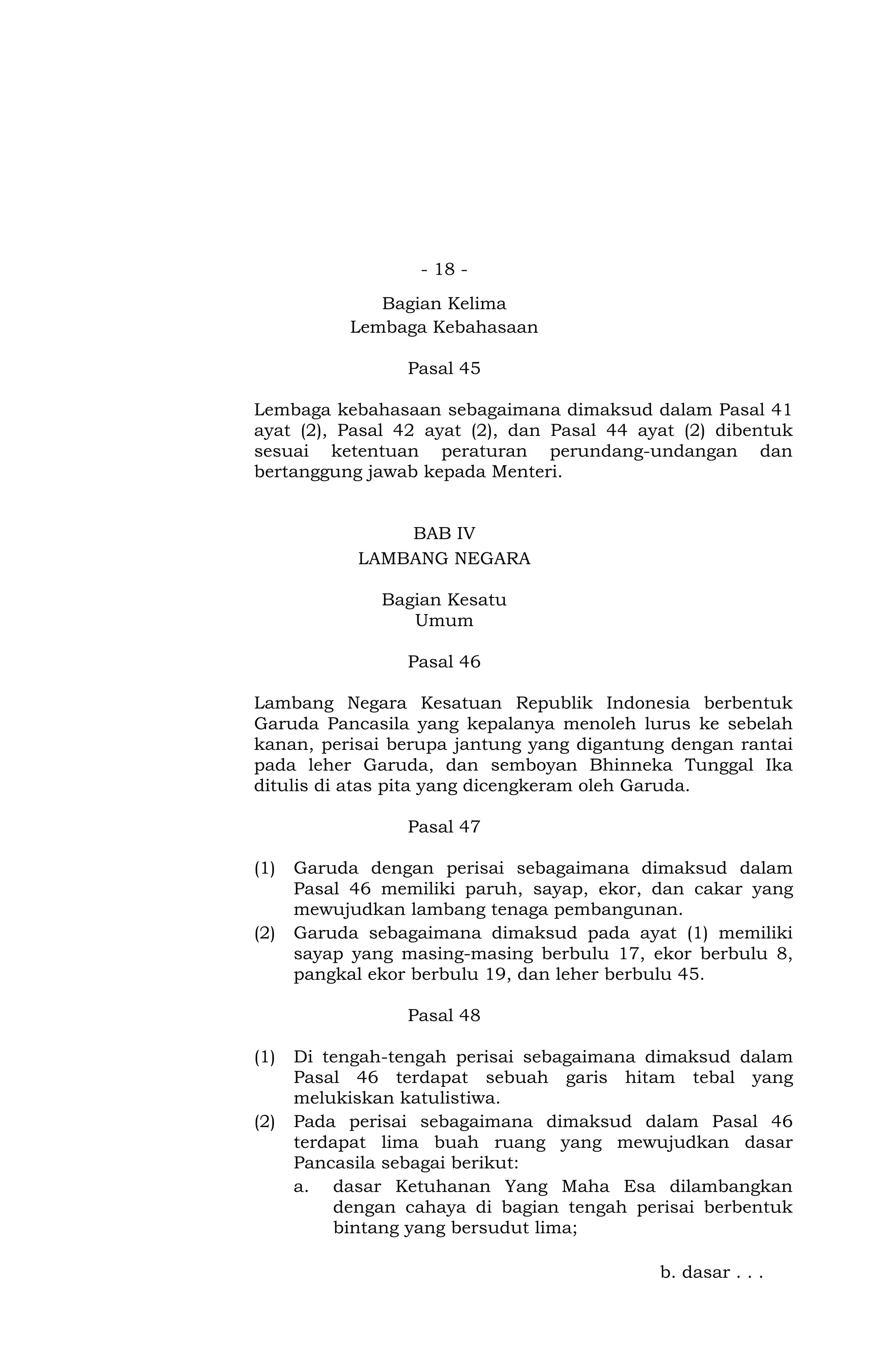 Undang-undang Republik Indonesia No. 024 Tahun 2009 tentang Bendera ...