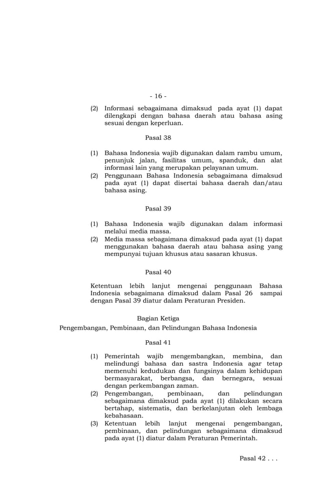 Undang-undang Republik Indonesia No. 024 Tahun 2009 tentang Bendera ...