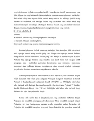 1) Akta Sewa Beli , Akta Pemberi Pinjam Wang 1951 | DOCX