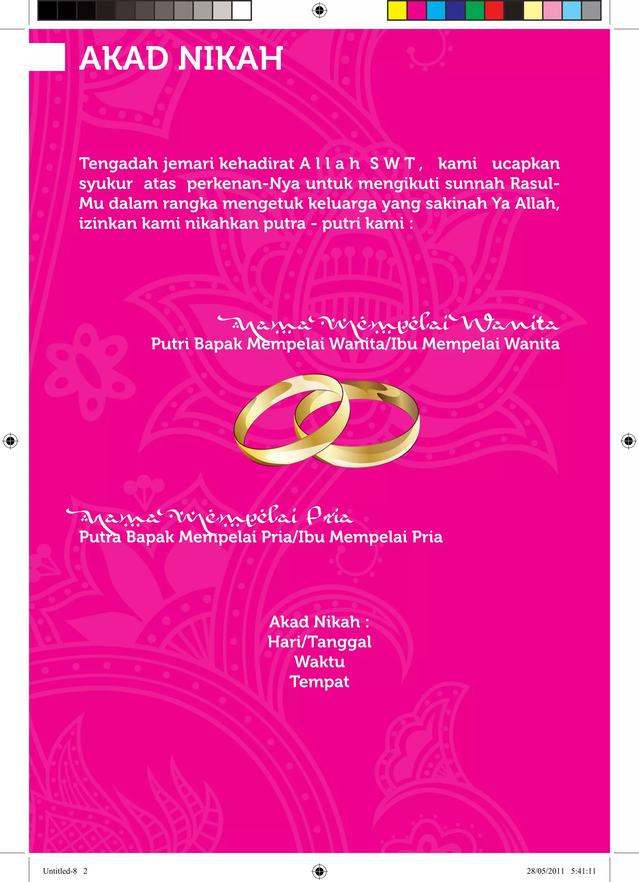 Undangan (Kak Melly n Kak Dicky) | PDF