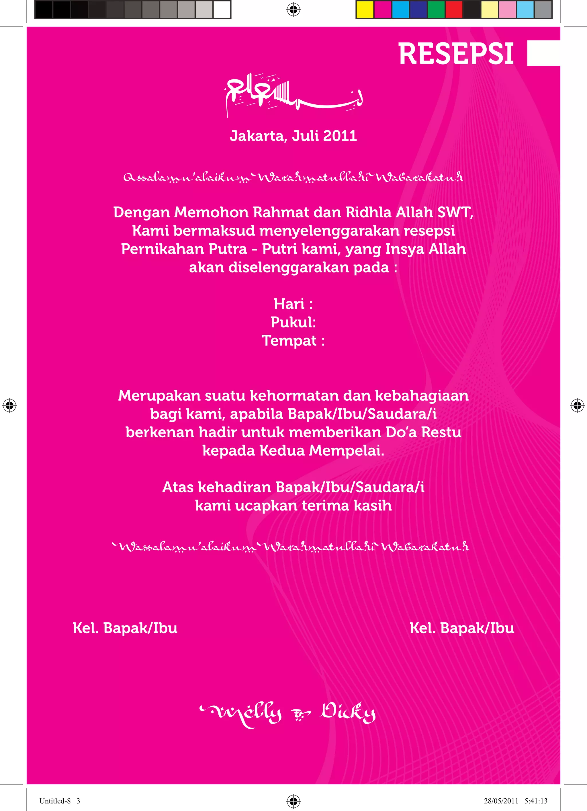 Undangan (Kak Melly n Kak Dicky) | PDF