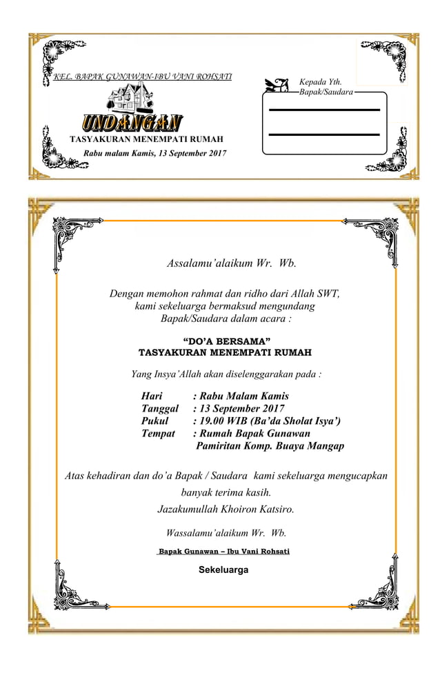 Undangan 4 ( memasuki rumah ) | DOC