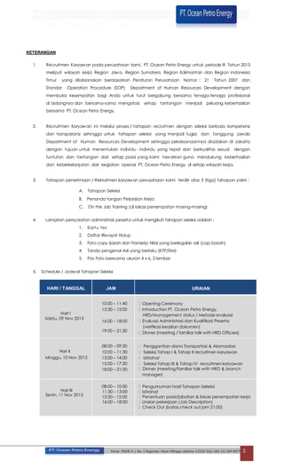 Penipuan Mengatasnamakan PT. OCEAN PETRO ENERGY | PDF