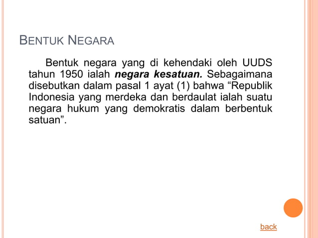 Undang undang dasar sementara (uuds) | PPTX