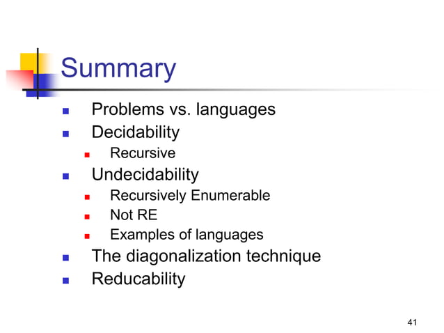 Undecidability.pptx | Programming Languages | Computing