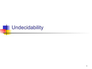 Undecidability of Turing Machine in theory of Computation | PPTX
