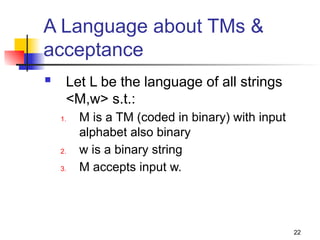Formal Languages of Automata theory: Undecidability | PPTX