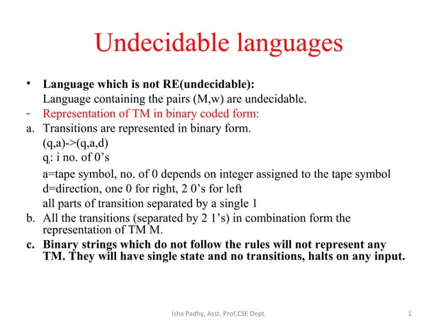Undecidability1 | PPT | Programming Languages | Computing