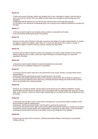 Un declaration of human rights | PDF