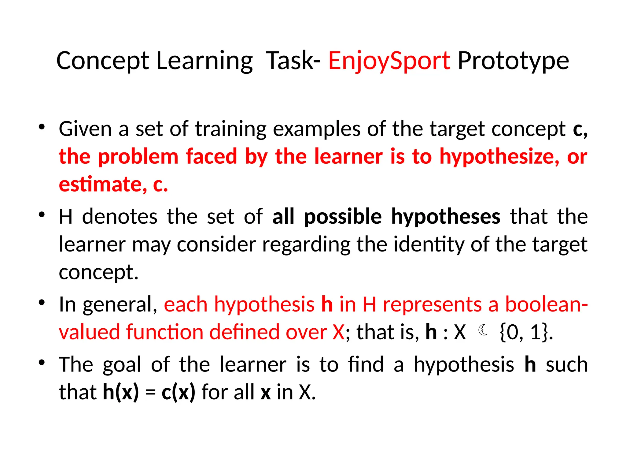 Version space - Concept Learning - Machine learning | PPTX