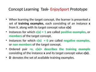Version space - Concept Learning - Machine learning | PPTX