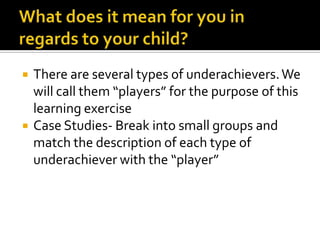 Underachievement | PPT