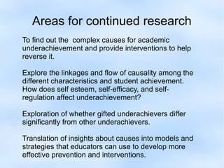 Underachievement in gifted students | ODP