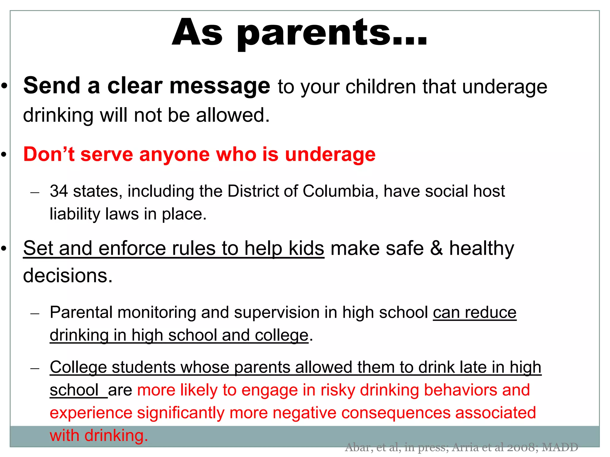 Underage drinking | PPTX