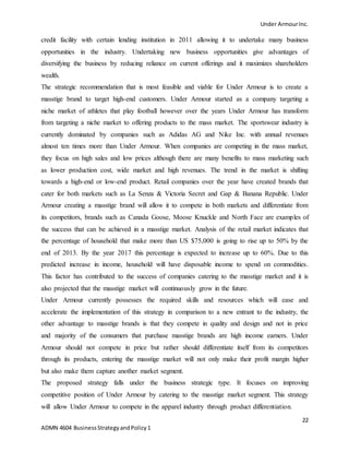 Under Armour Inc Strategic Outlook | DOCX