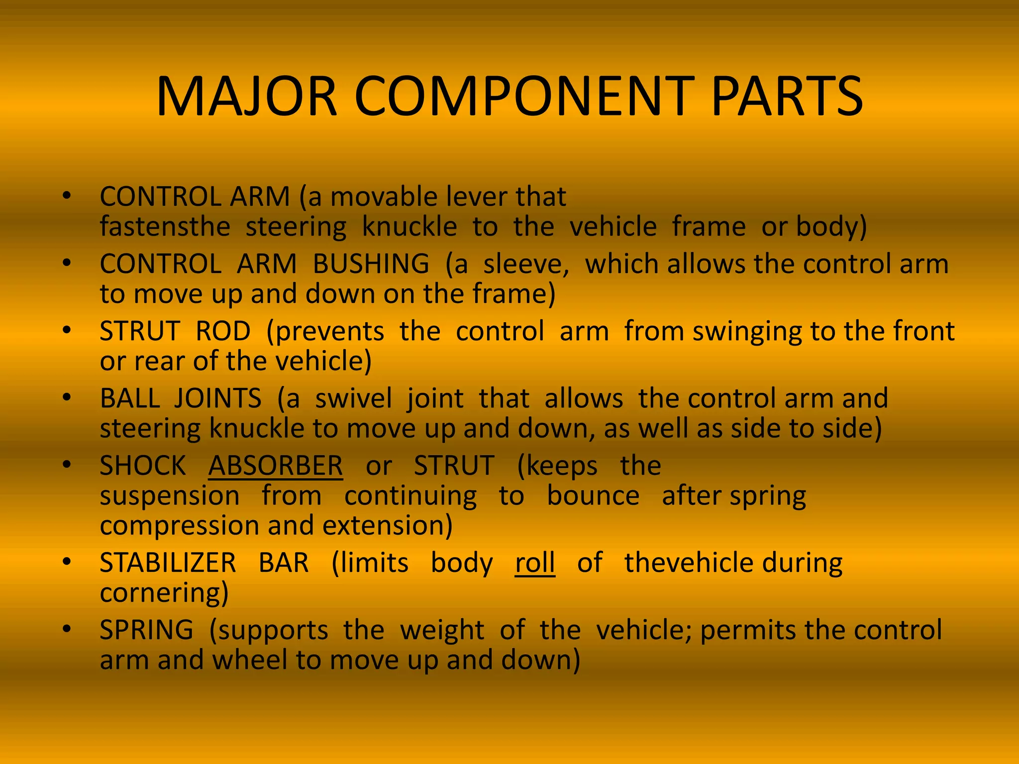 AUTOMOBILE UNDER CHASSIS | PPTX