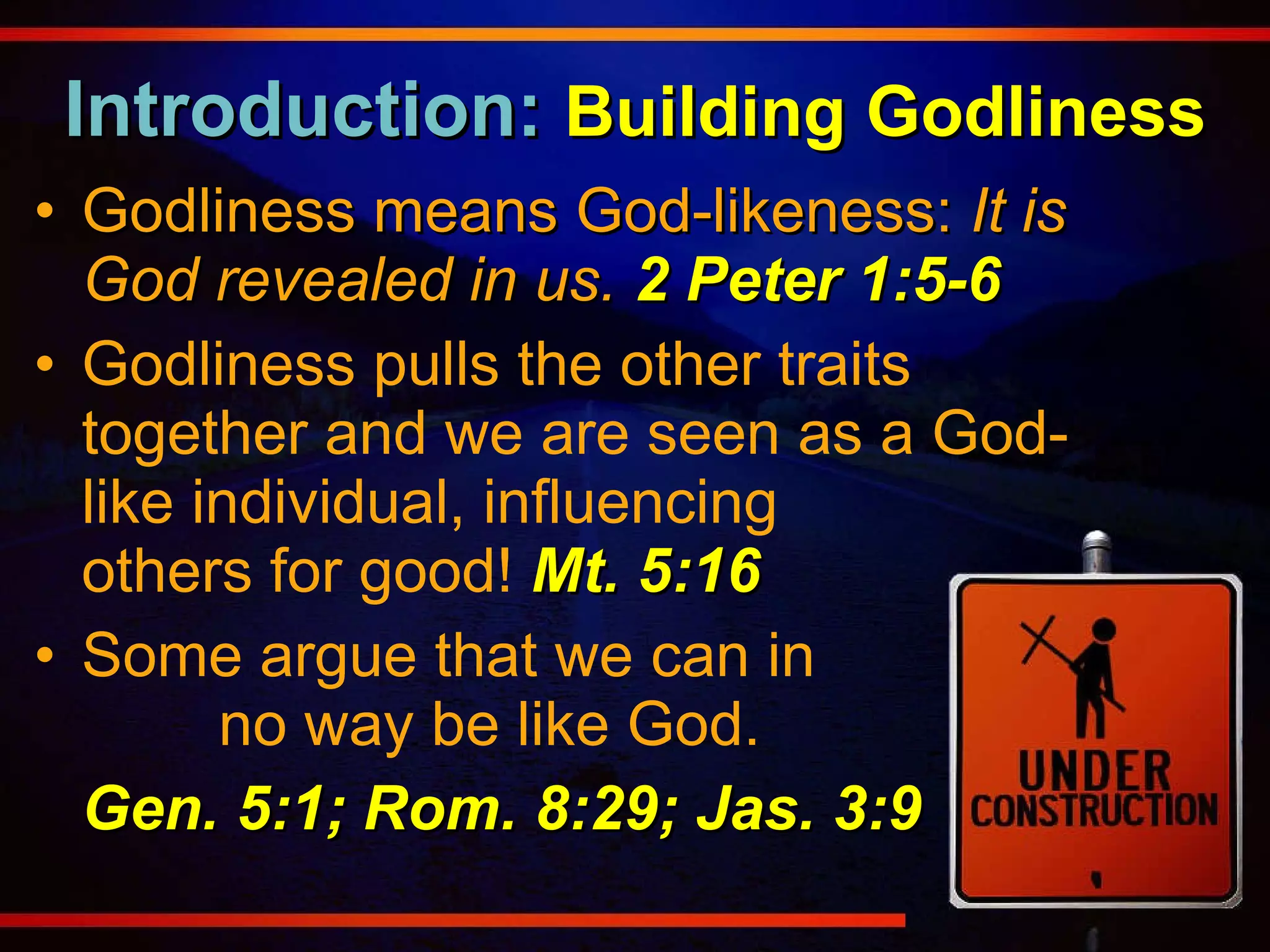 Under Construction Building Godliness | PPT