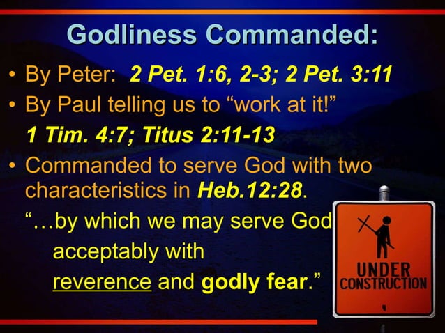 Under Construction Building Godliness | PPT