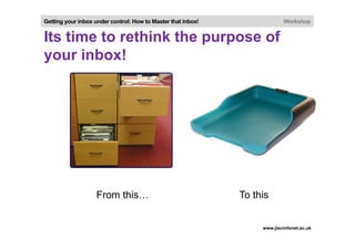 Getting your inbox under control: How to Master that inbox! | PPT