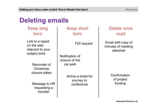 Getting your inbox under control: How to Master that inbox! | PPT