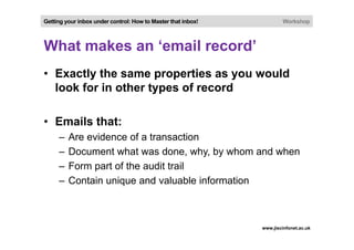 Getting your inbox under control: How to Master that inbox! | PPT