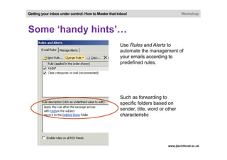 Getting your inbox under control: How to Master that inbox! | PPT