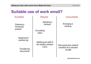 Getting your inbox under control: How to Master that inbox! | PPT
