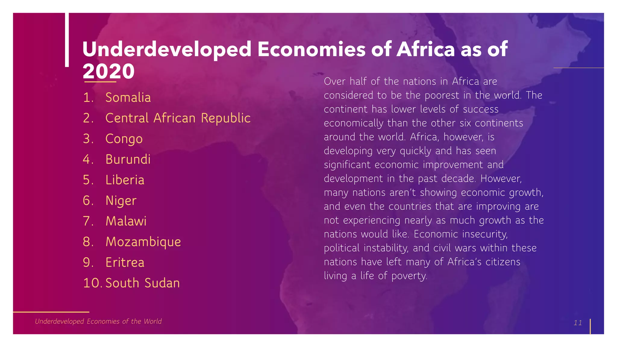 Underdeveloped economies of the world | PPTX