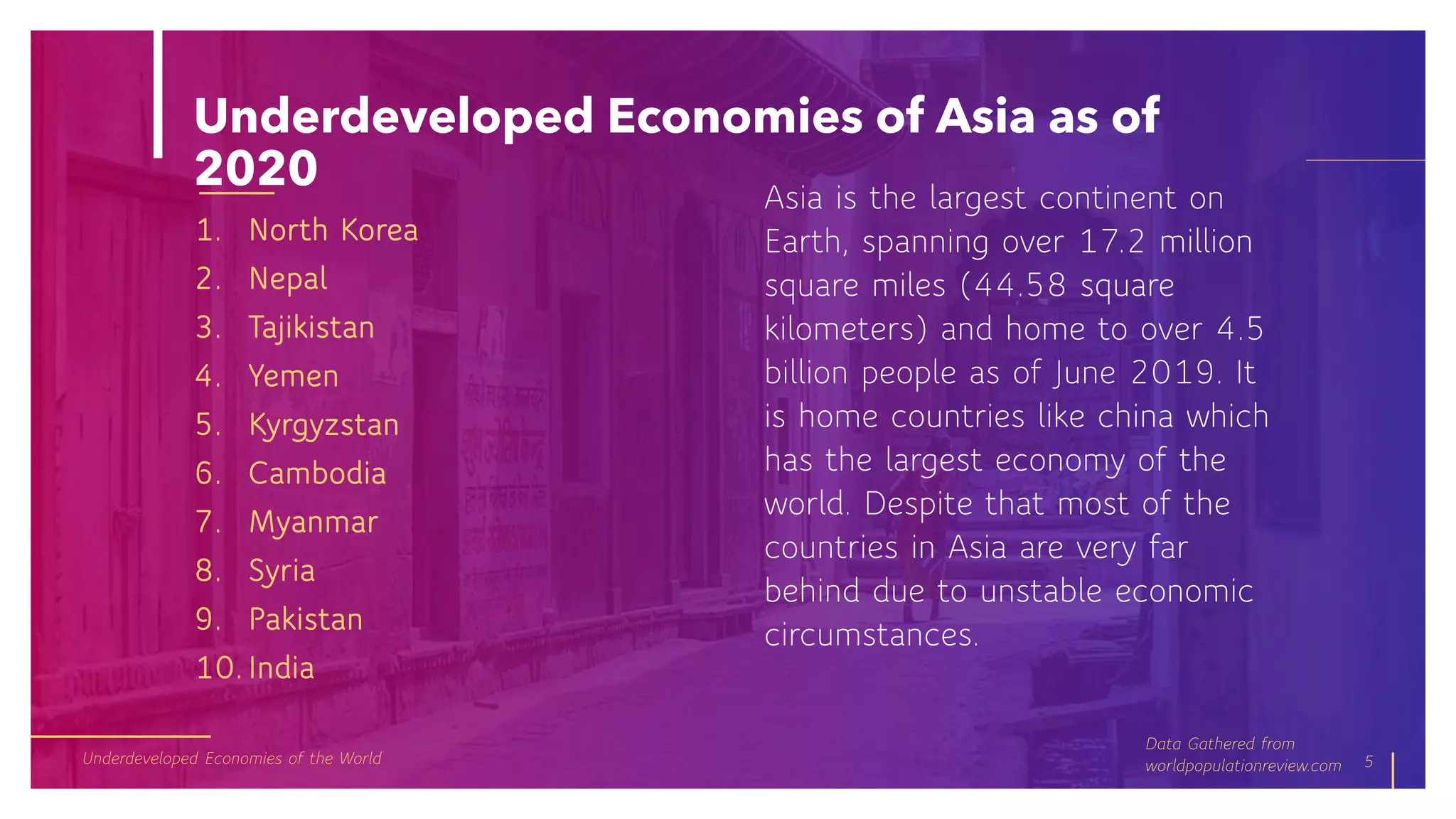 Underdeveloped economies of the world | PPTX